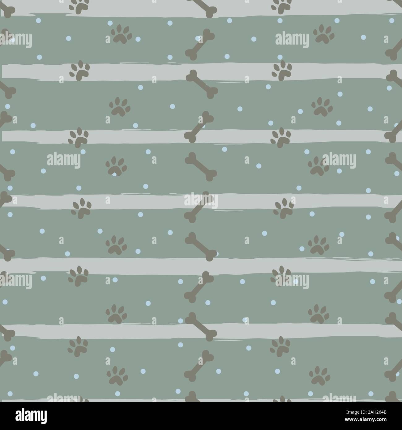 Seamless Dog Paw Pattern. Vector Illustration Stock Vector Image & Art ...