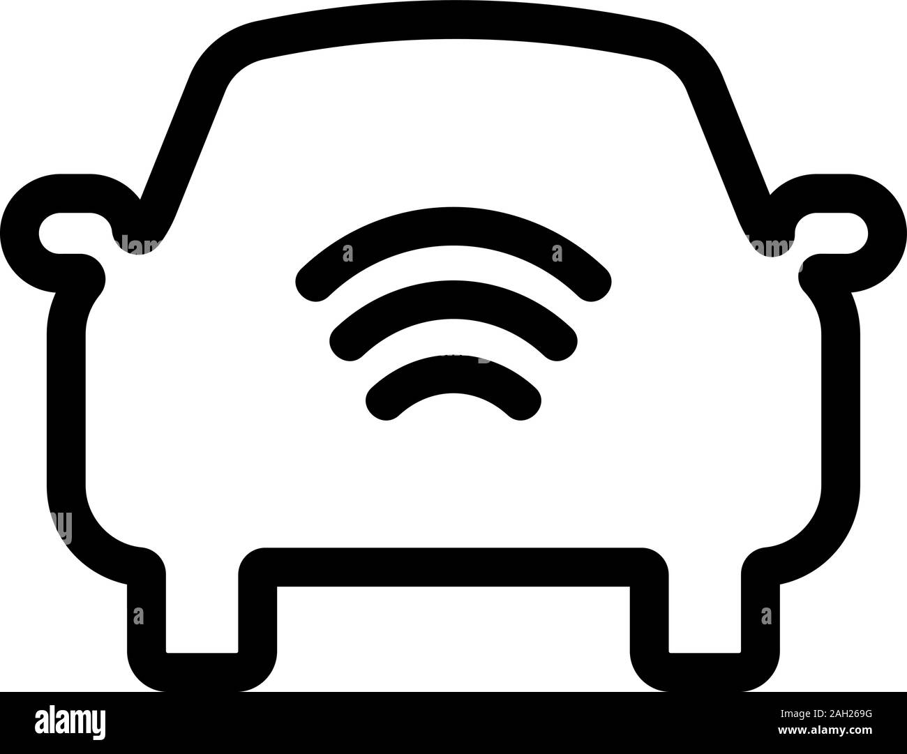Smart car icon vector. Isolated contour symbol illustration Stock ...
