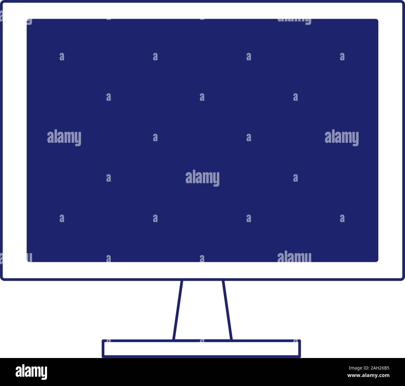 computer screen icon over white background, flat design Stock Vector ...