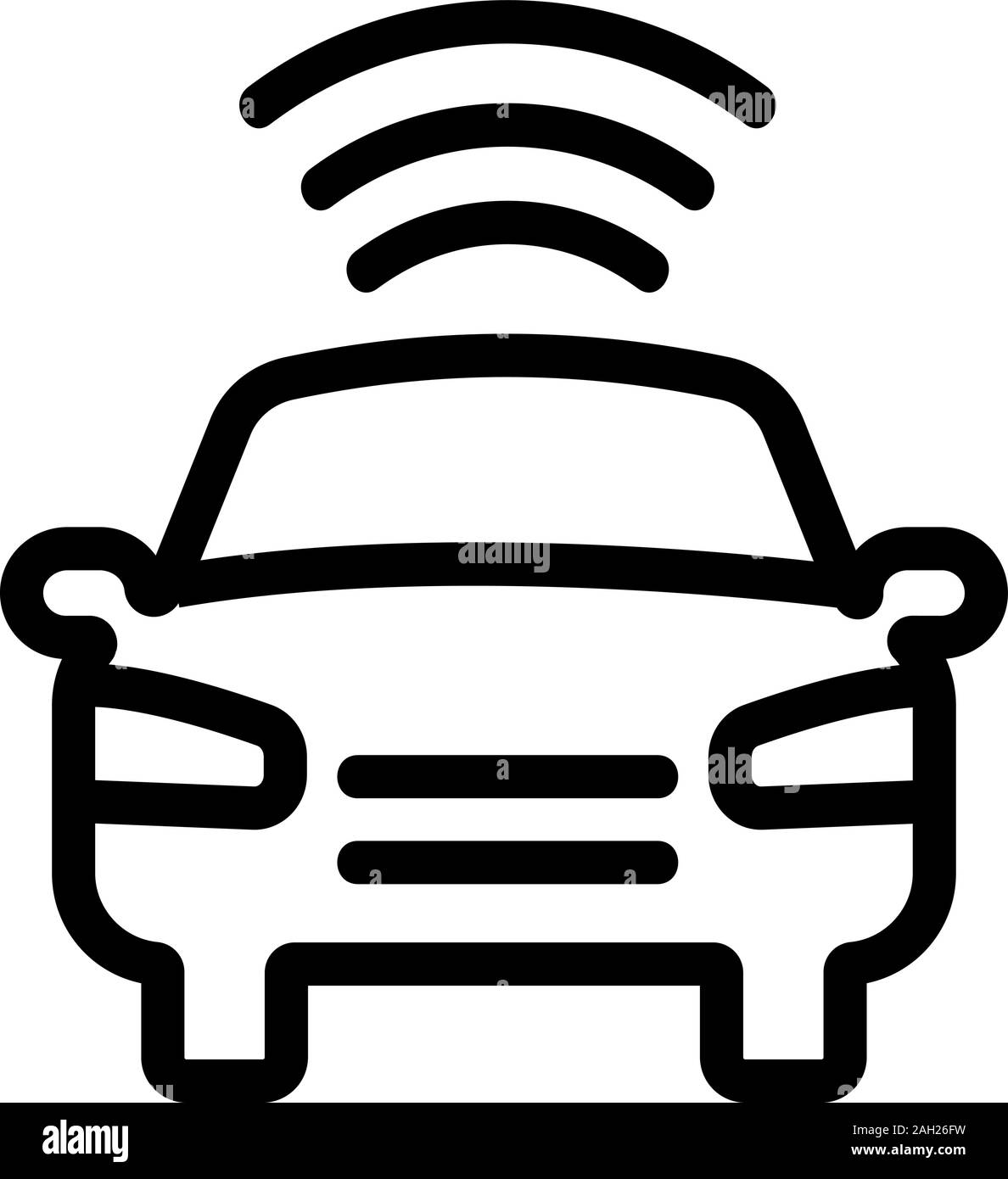 Smart car icon vector. Isolated contour symbol illustration Stock ...