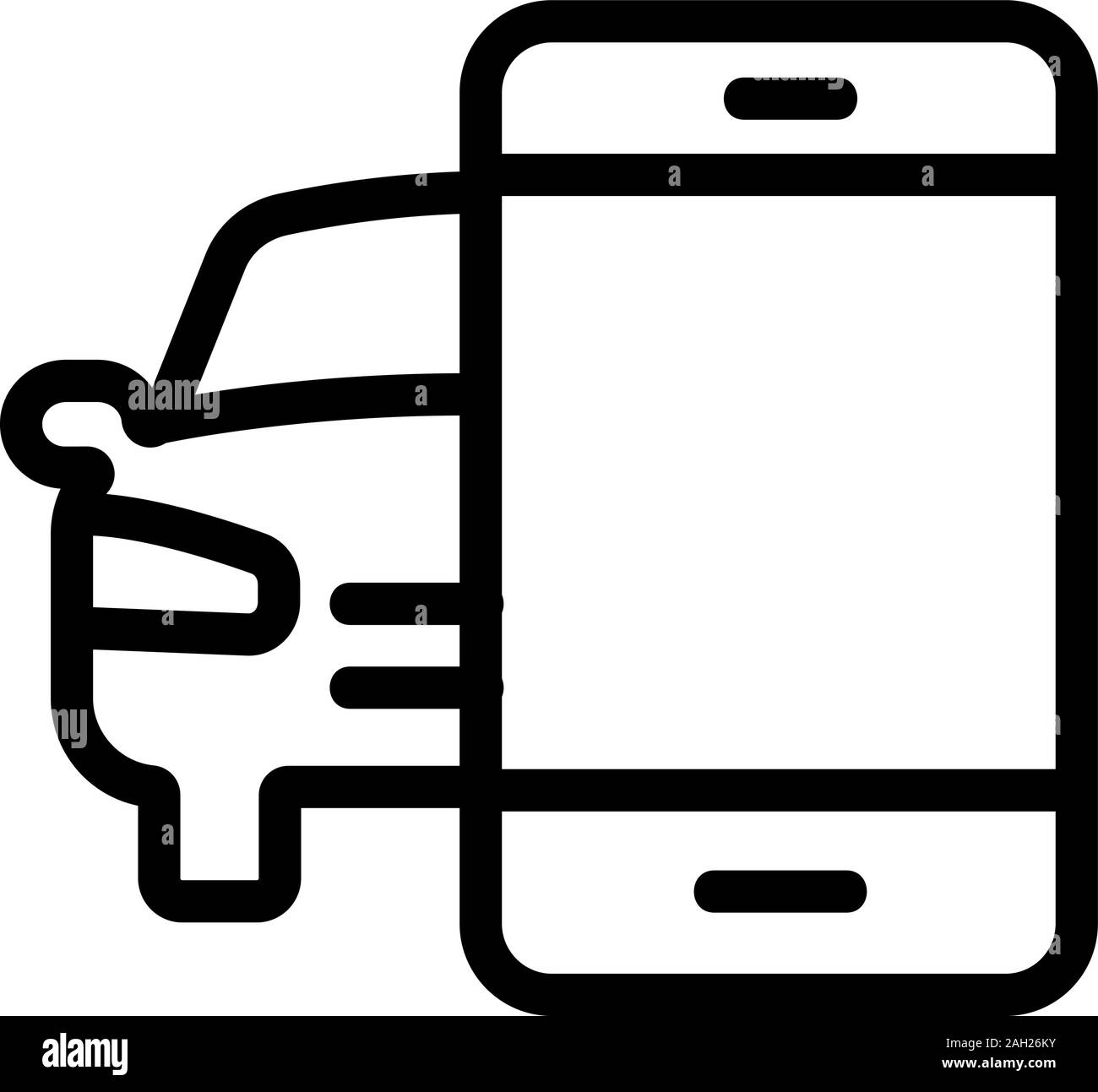 Smart car icon vector. Isolated contour symbol illustration Stock ...