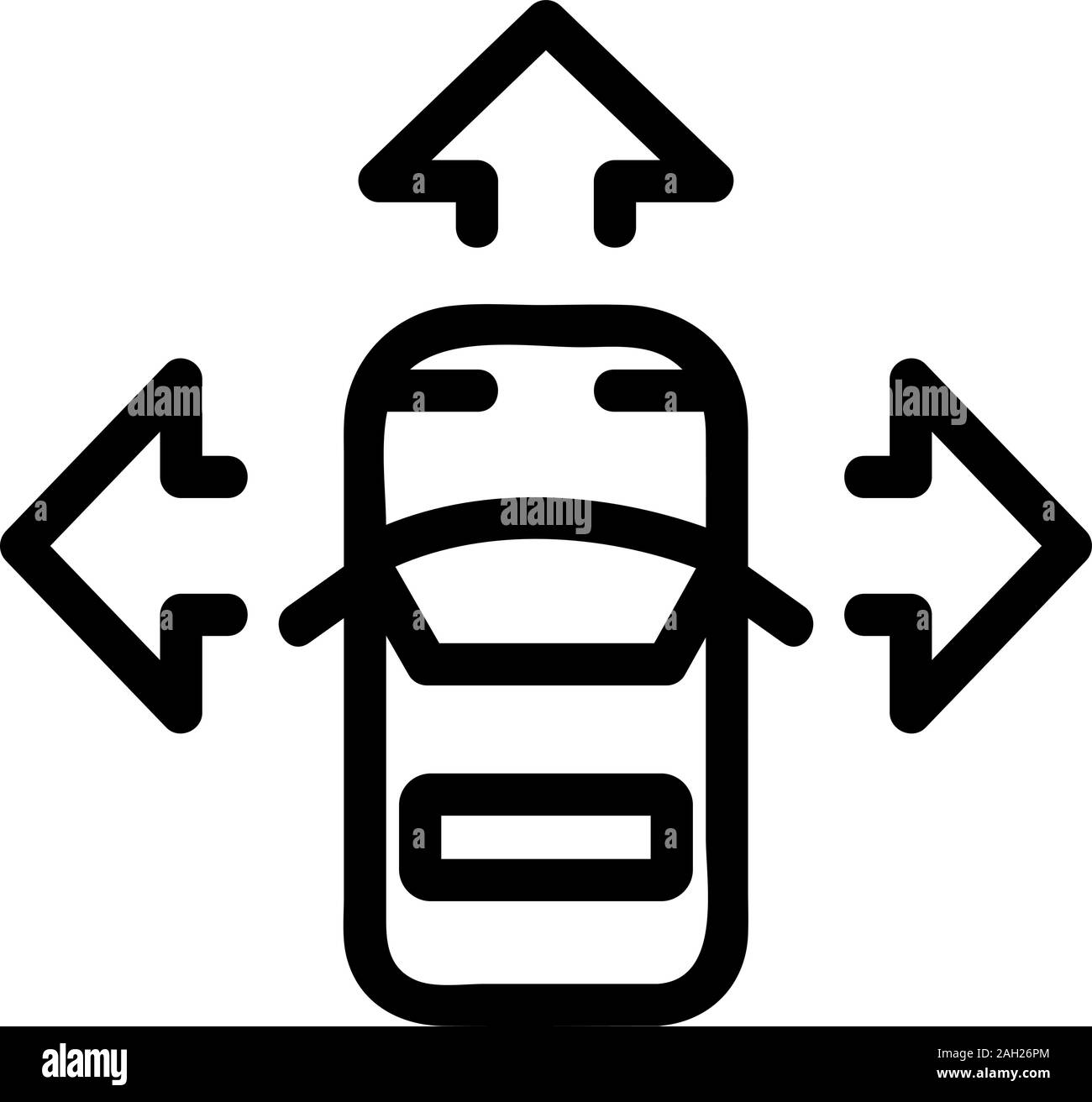 Smart car icon vector. Isolated contour symbol illustration Stock ...