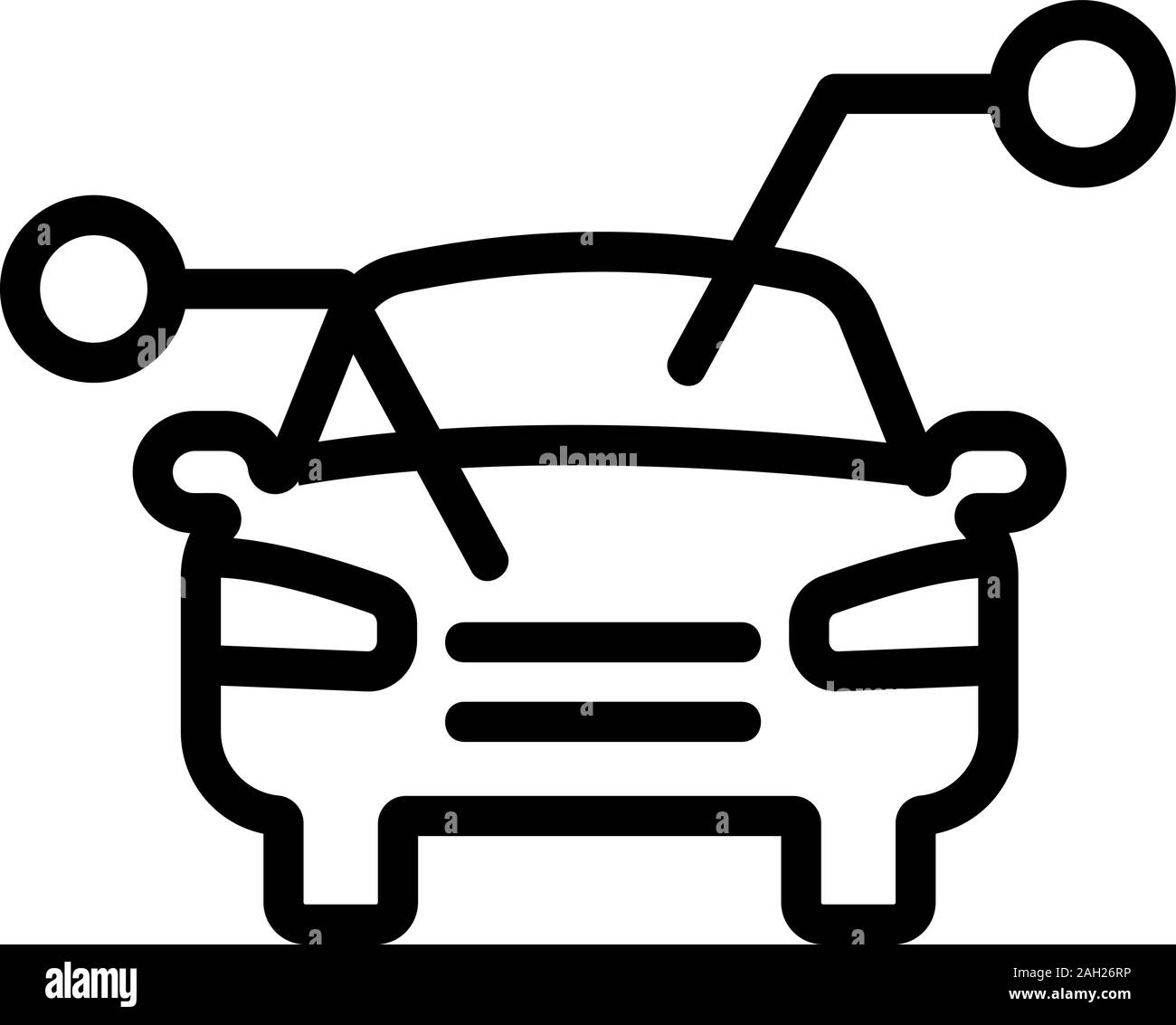 Smart car icon vector. Isolated contour symbol illustration Stock ...