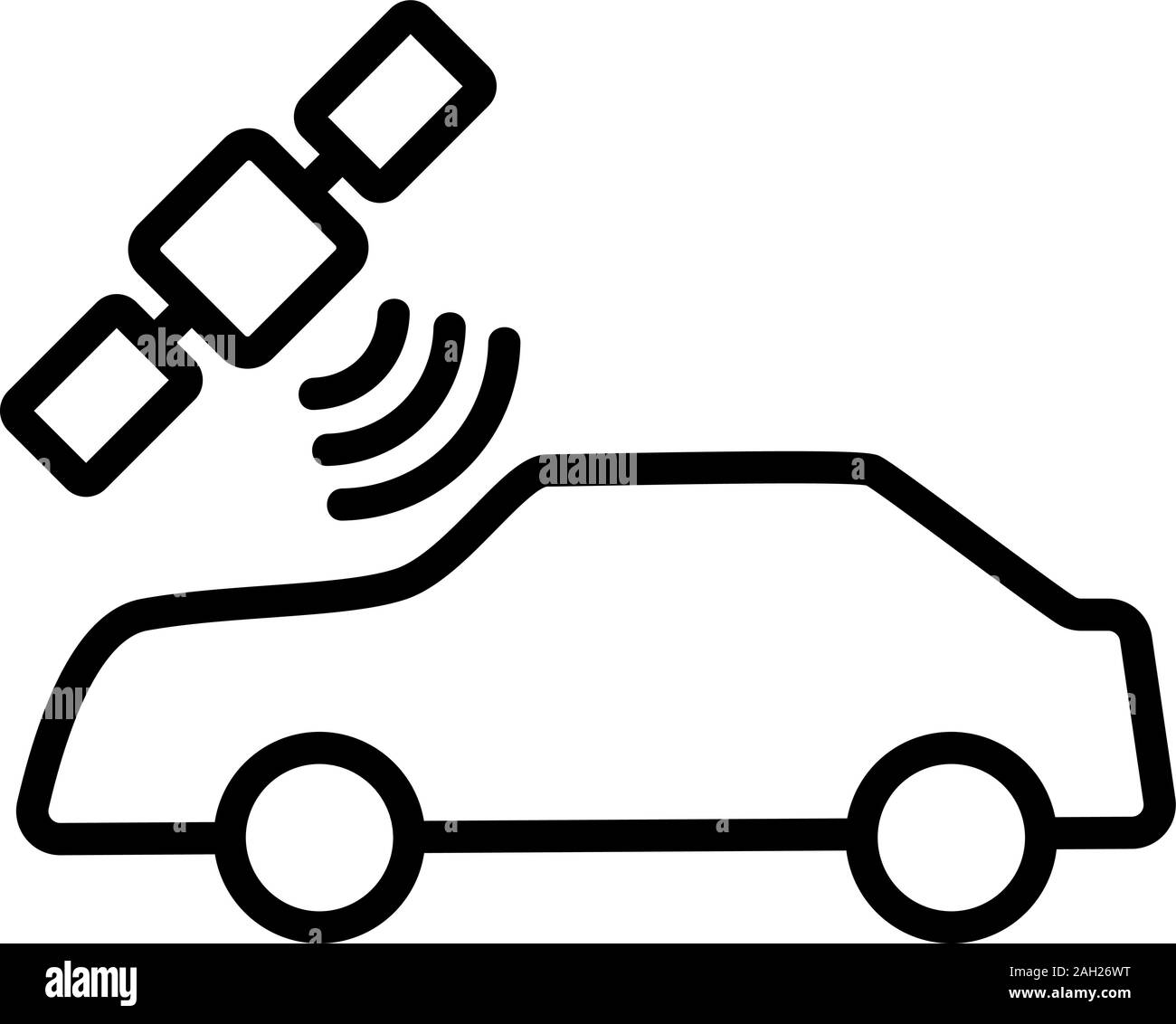 Smart car icon vector. Isolated contour symbol illustration Stock ...