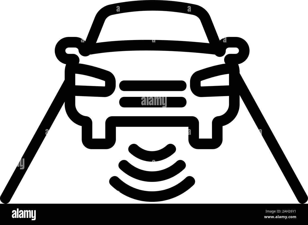 Smart car icon vector. Isolated contour symbol illustration Stock ...