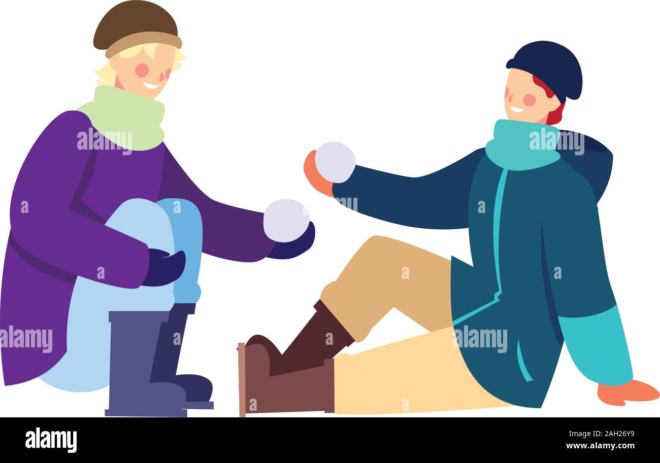men with winter clothes on white background vector illustration design ...