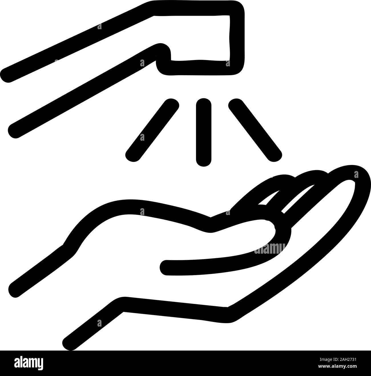 Mixer and hand icon vector. Isolated contour symbol illustration Stock ...