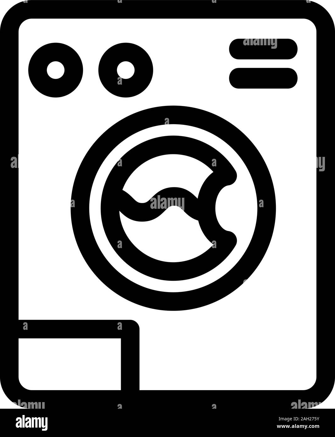 Washing machine icon vector. Isolated contour symbol illustration Stock ...