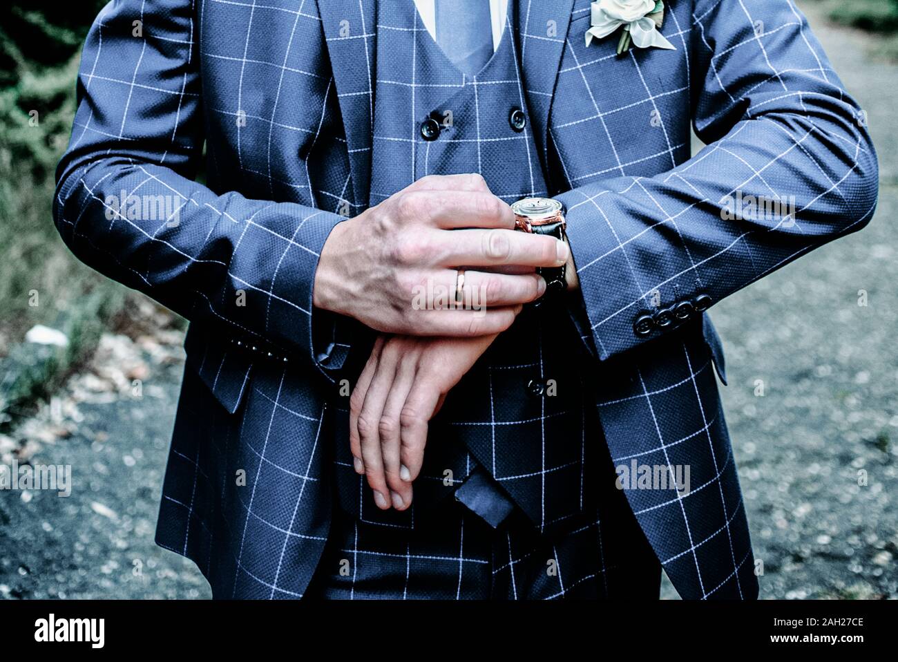 Waistcoat black tie hi-res stock photography and images - Alamy