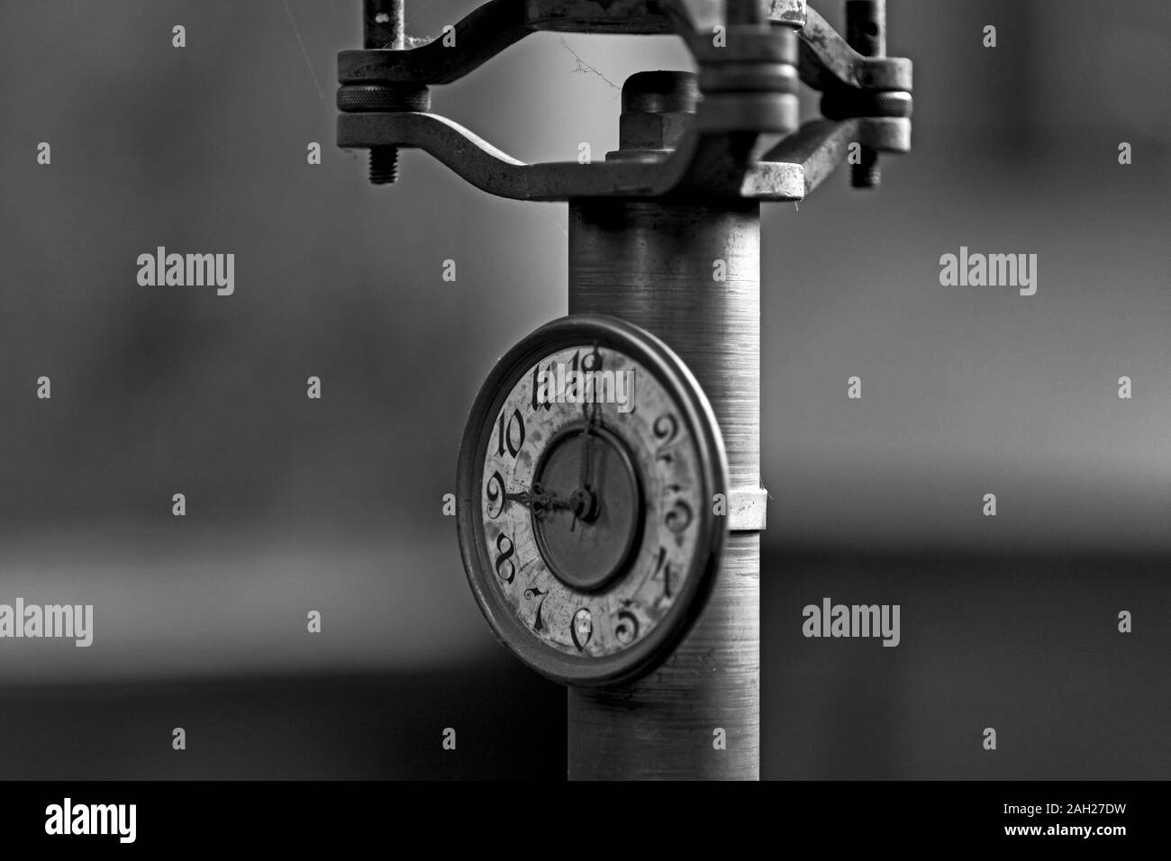 clock on a steam engine Stock Photo - Alamy