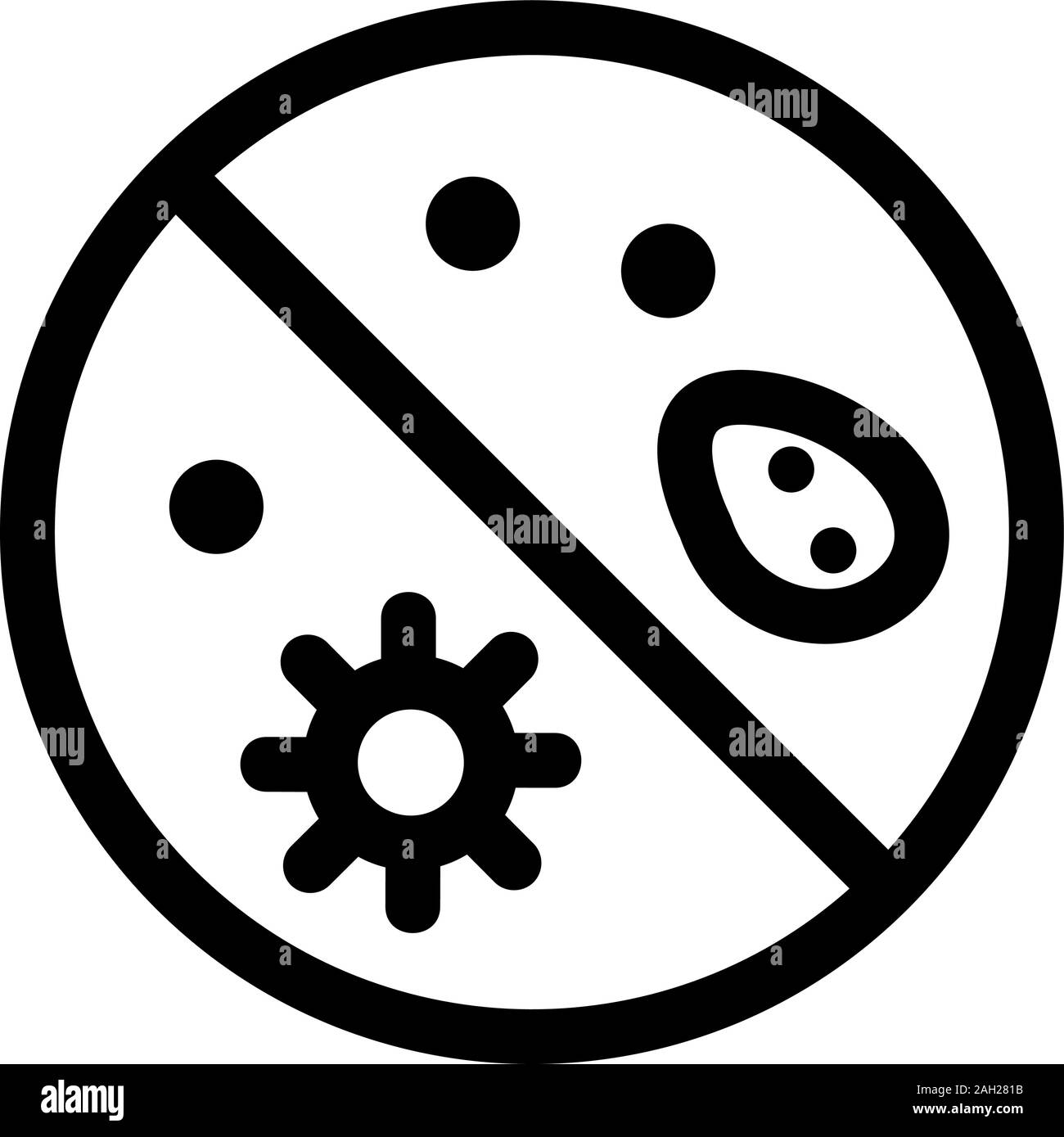 Protection from bacteria icon vector. Isolated contour symbol ...