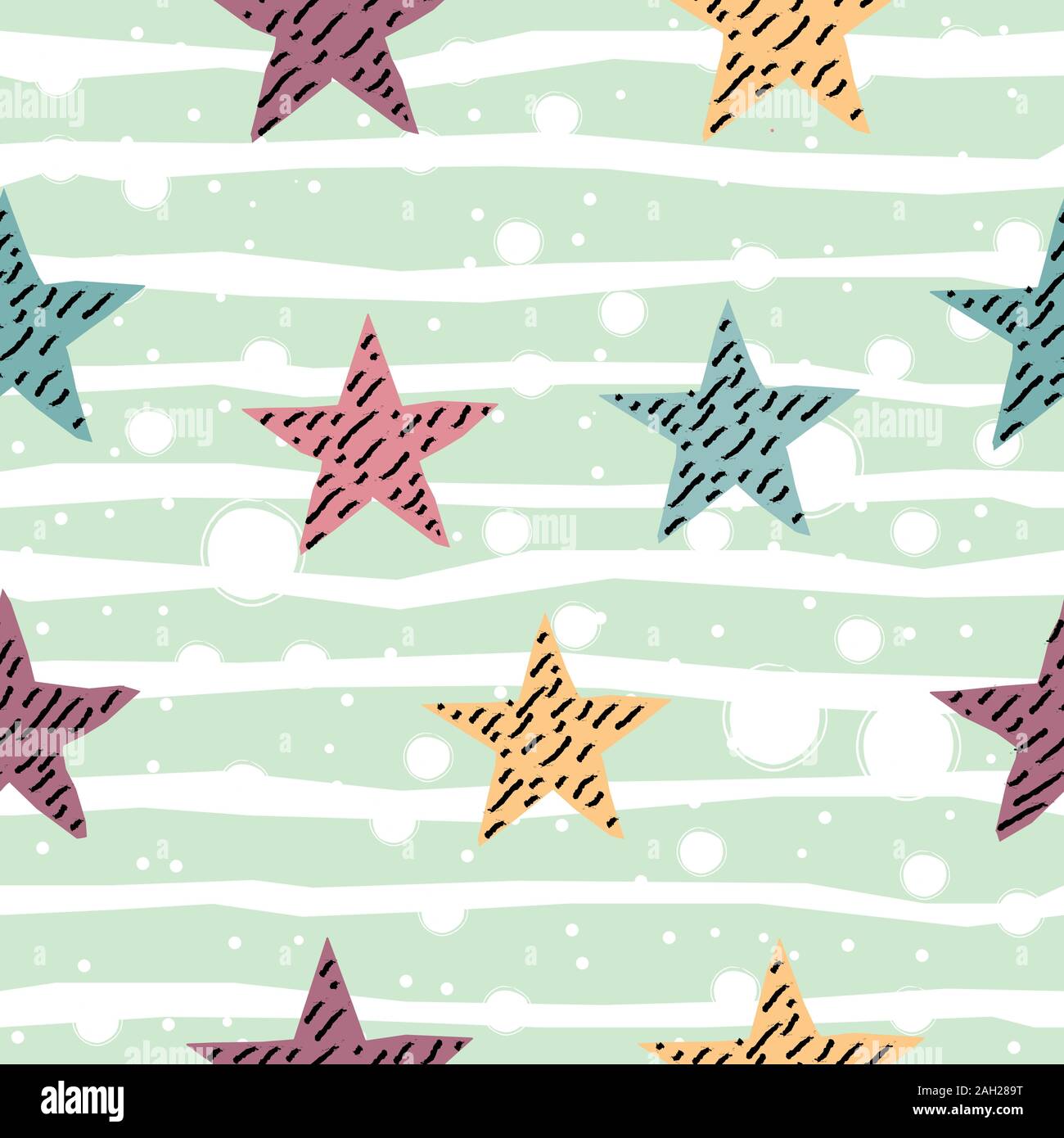 Cute Star Background. Seamless Pattern with stars. Vector Illustration ...