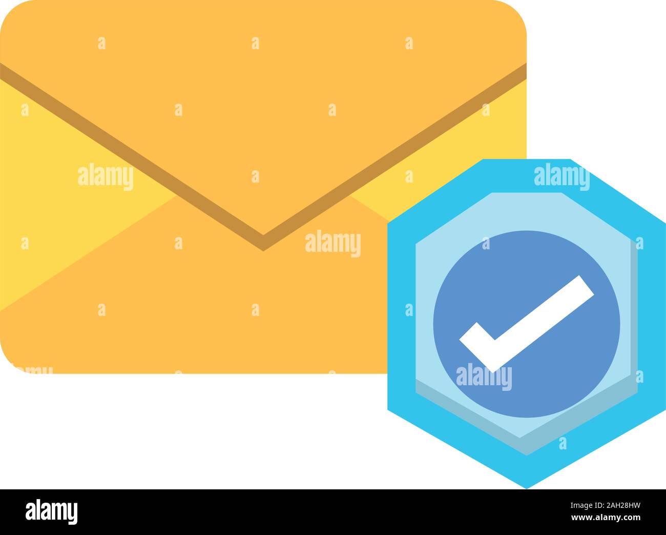 envelope mail with check symbol Stock Vector Image & Art - Alamy