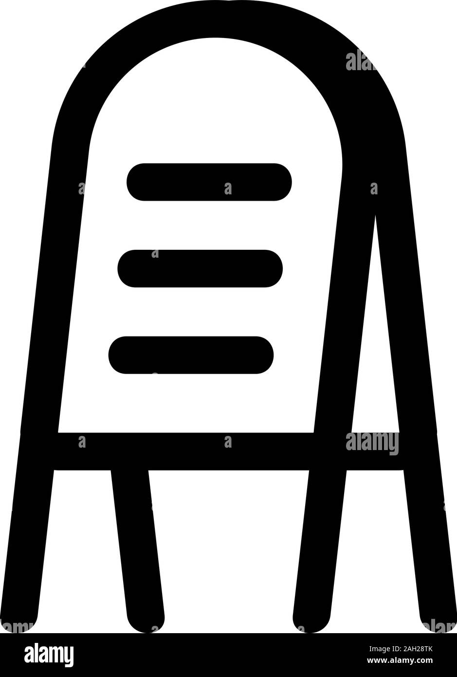 Advertising banner icon vector. Isolated contour symbol illustration ...