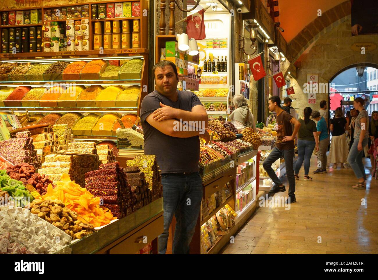 Market stall selling turkish delight hi-res stock photography and ...
