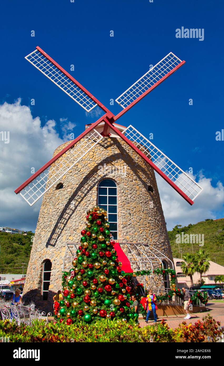 Christmas Windmill in St Thomas Stock Photo - Alamy