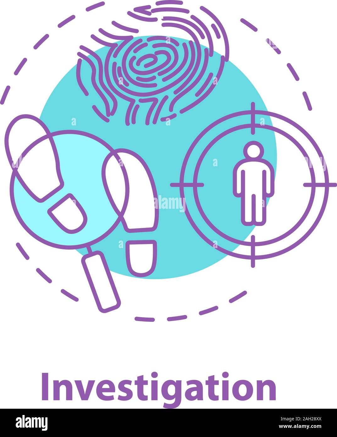 Investigation concept icon. Detective idea thin line illustration. Law ...