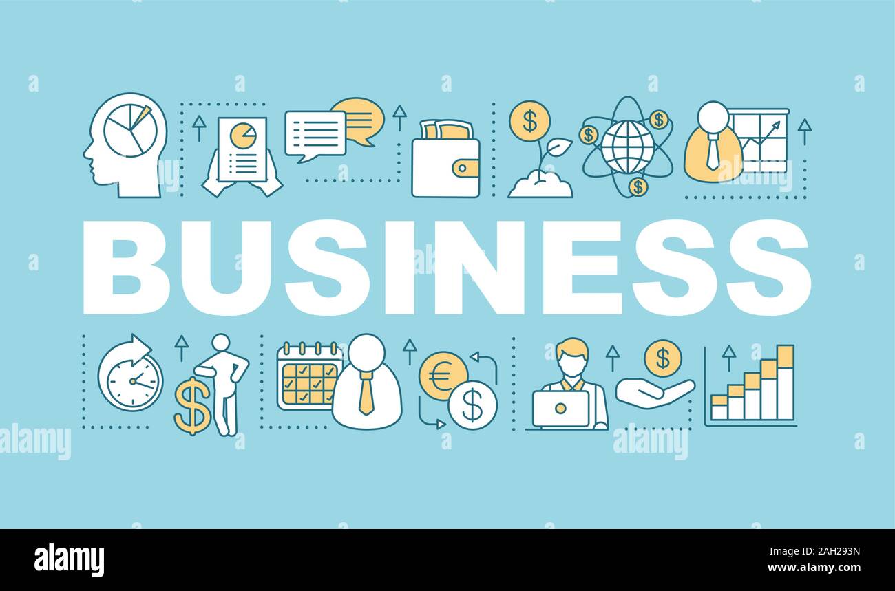 Business development word concepts banner. Startup. Commercial industry ...