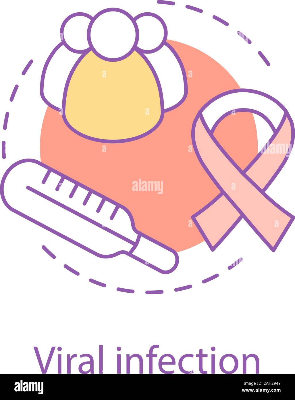 Viral infection concept icon. HIV health threat idea thin line ...