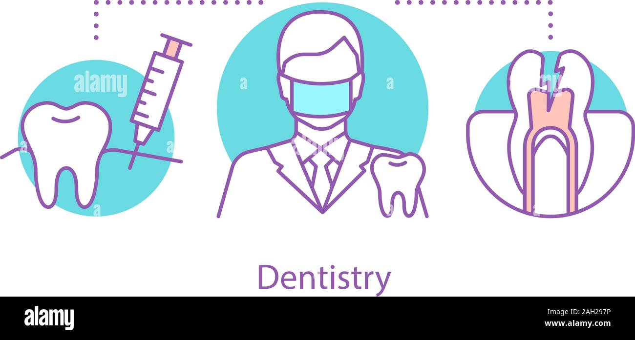 Dentistry concept icon. Stomatology idea thin line illustration. Dental ...