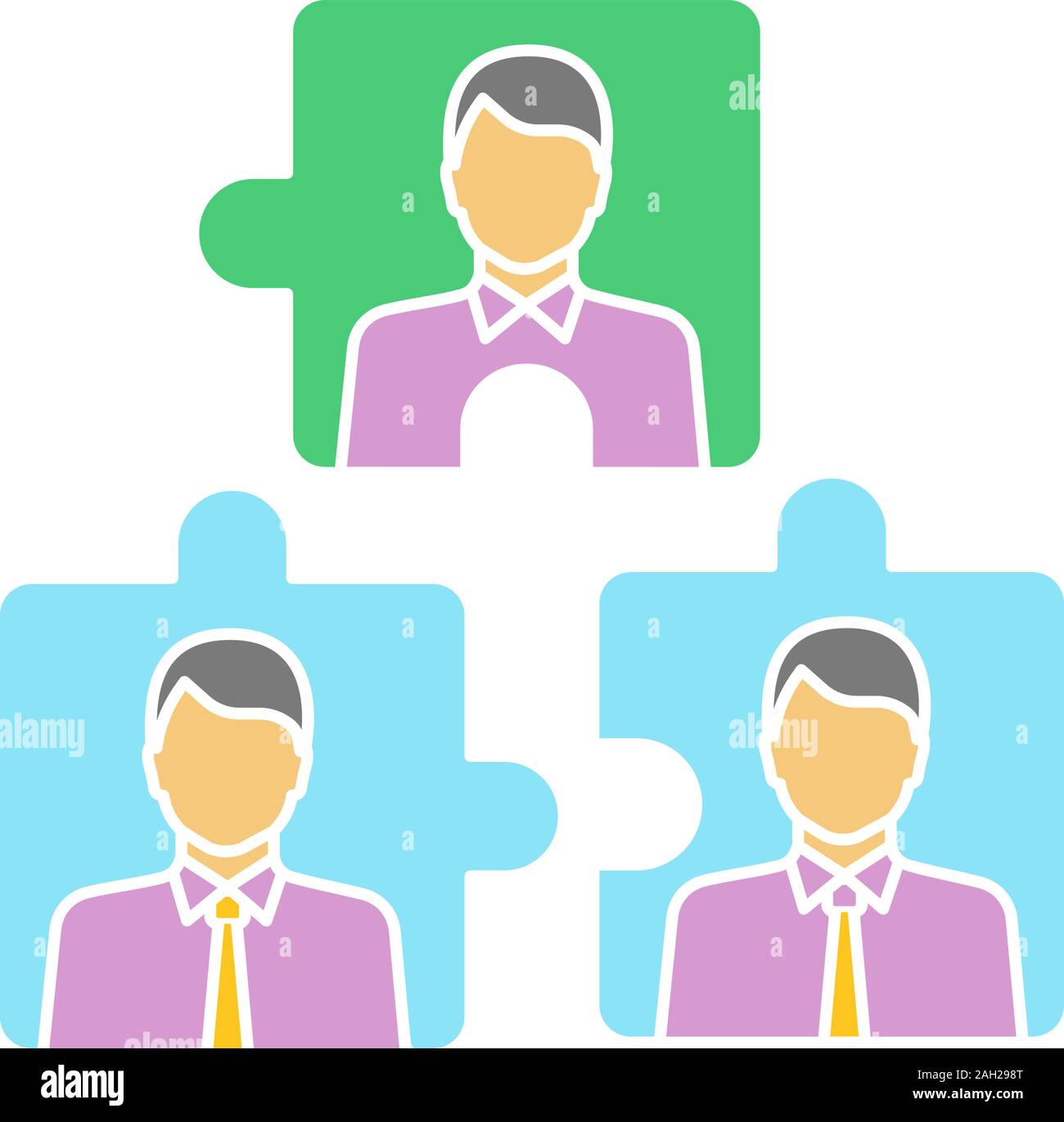 Teamwork glyph color icon. Team problem solving. Personnel interaction ...