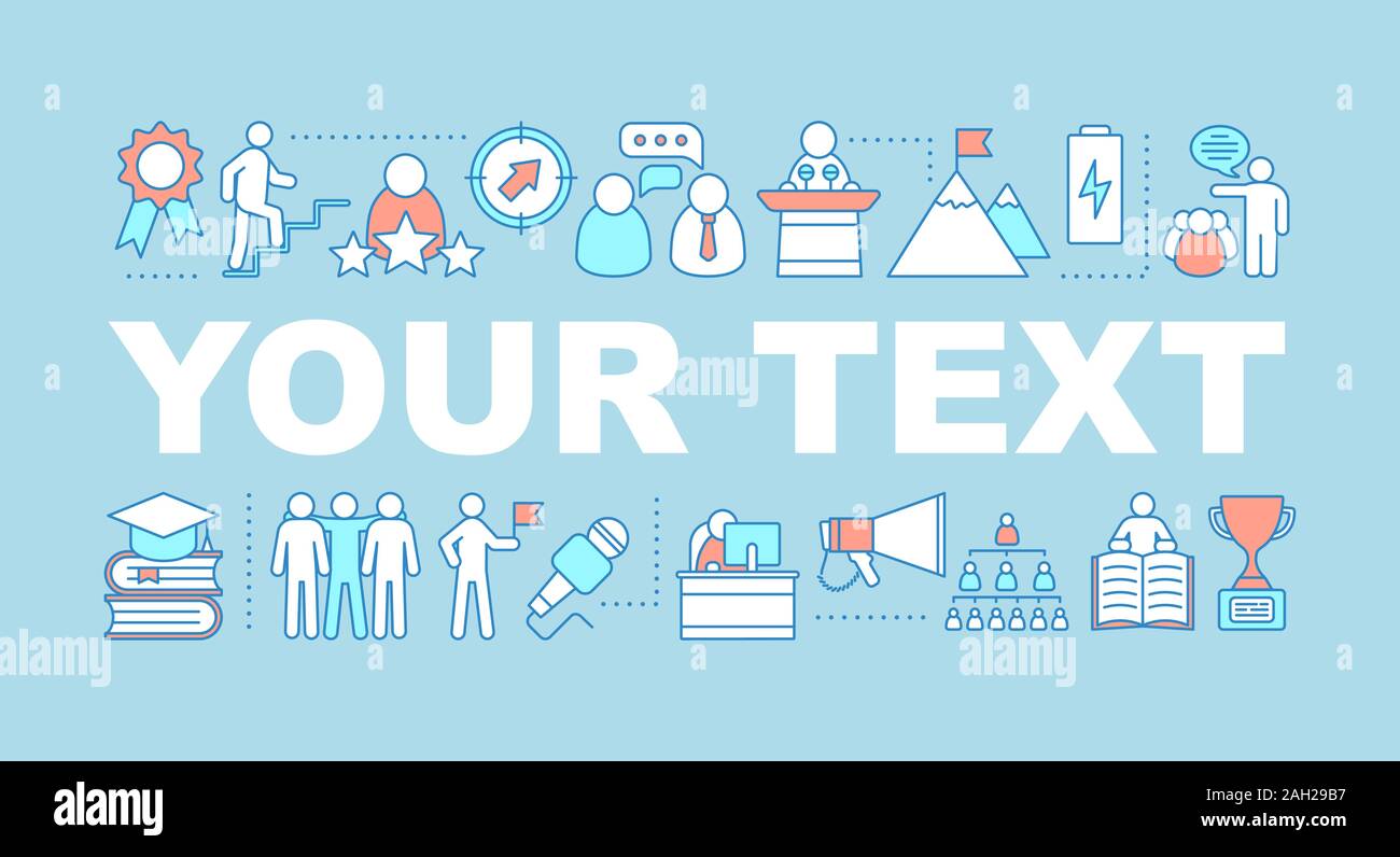 Leadership word concepts banner. Goal achieving. Personal growth and ...