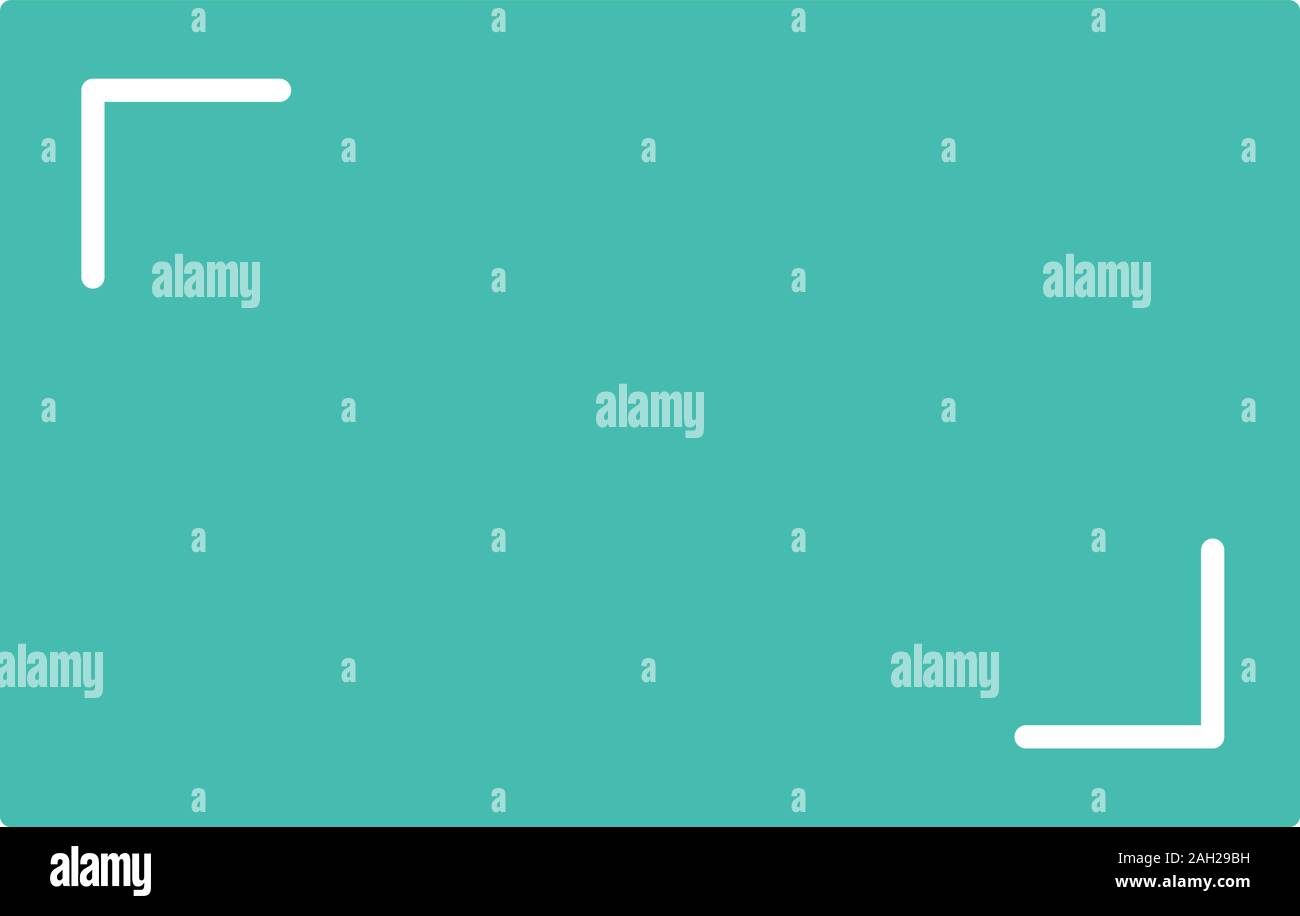 Aspect ratio glyph color icon. Screen size. Silhouette symbol on white ...