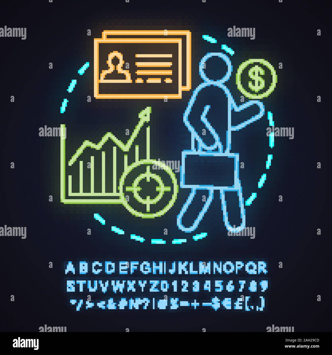 Science laboratory neon light concept icon. Virology idea. Study of ...