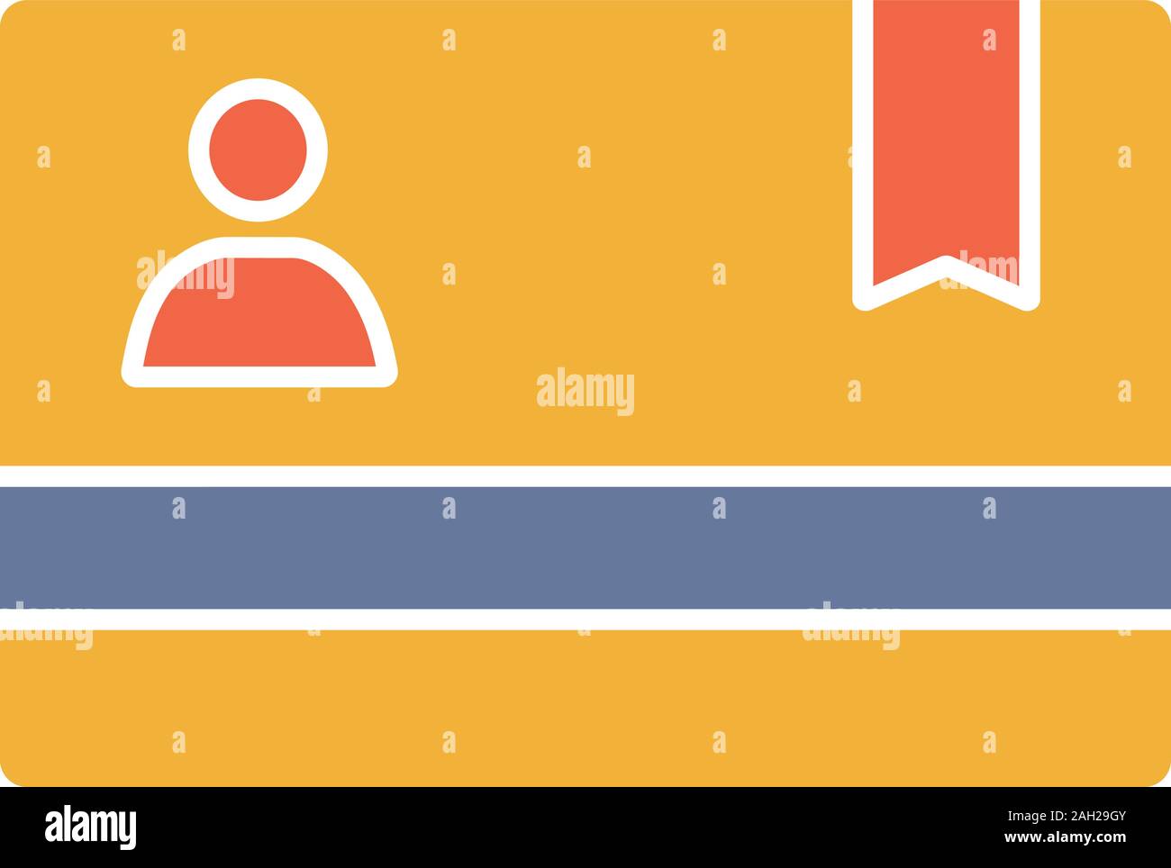 Membership card glyph color icon. Silhouette symbol on white background ...