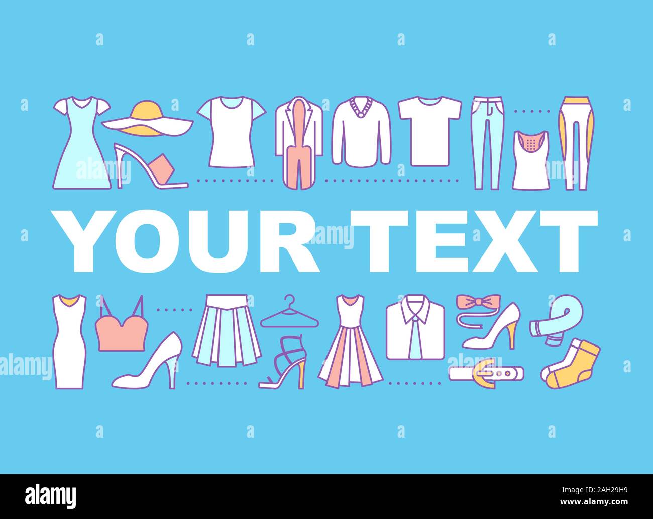 Clothes word concepts banner. Clothing store. Fashion. Casual and ...