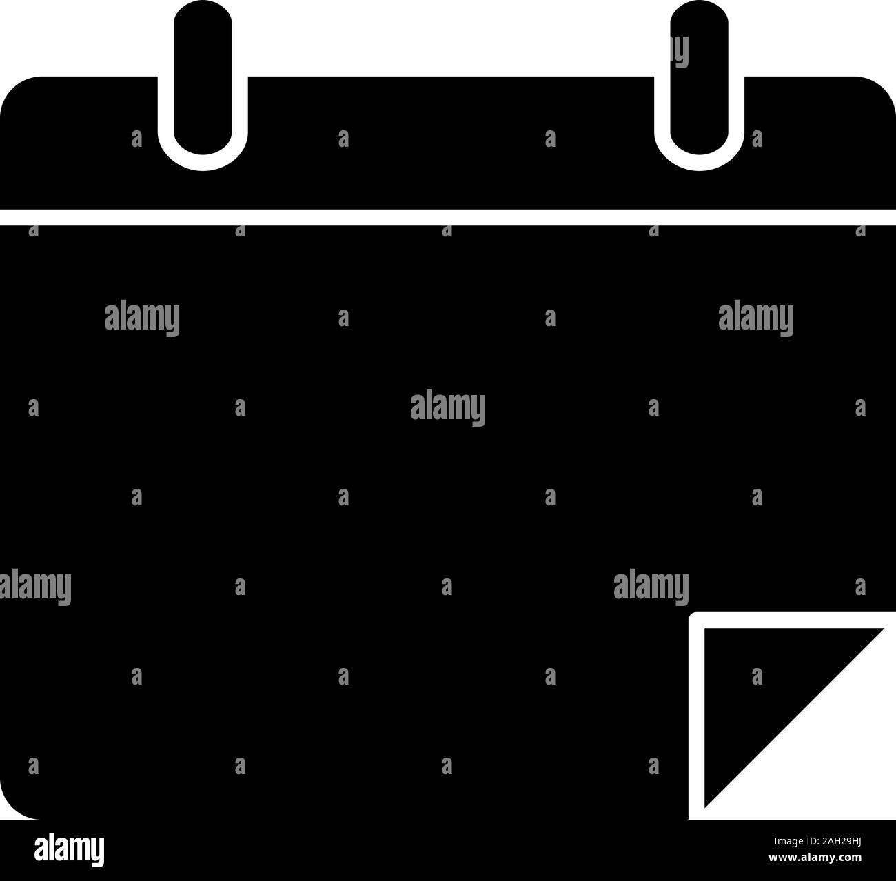 Today calendar glyph icon. Notes. Organizer. Silhouette symbol ...