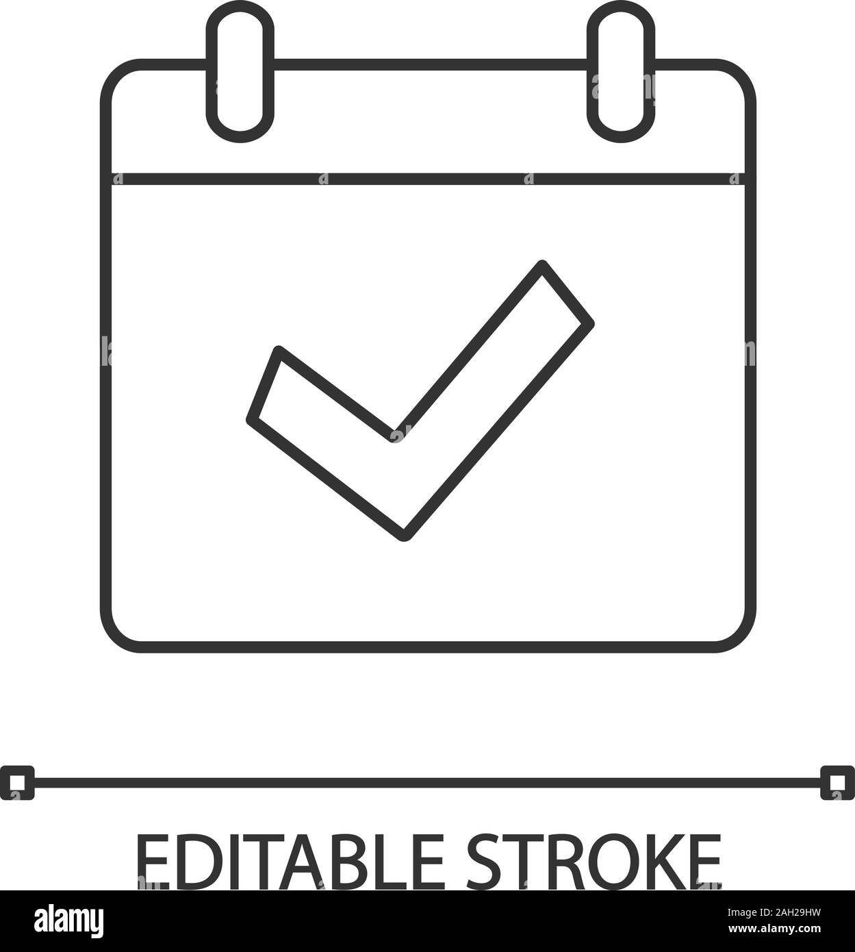 Available event linear icon. Thin line illustration. Contour symbol ...