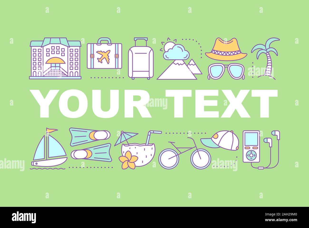 Holiday word concepts banner. Vacation. Summer rest. Resort. Tourism ...