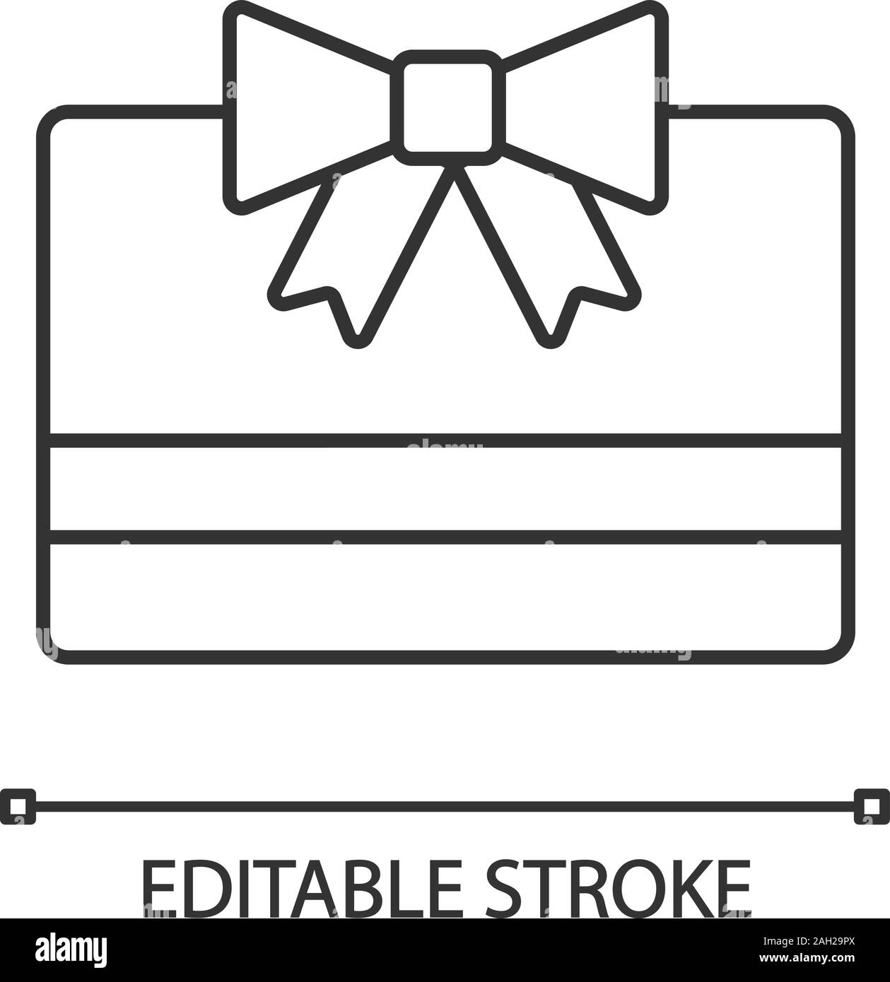 Gift card linear icon. Certificate. Thin line illustration. Special ...