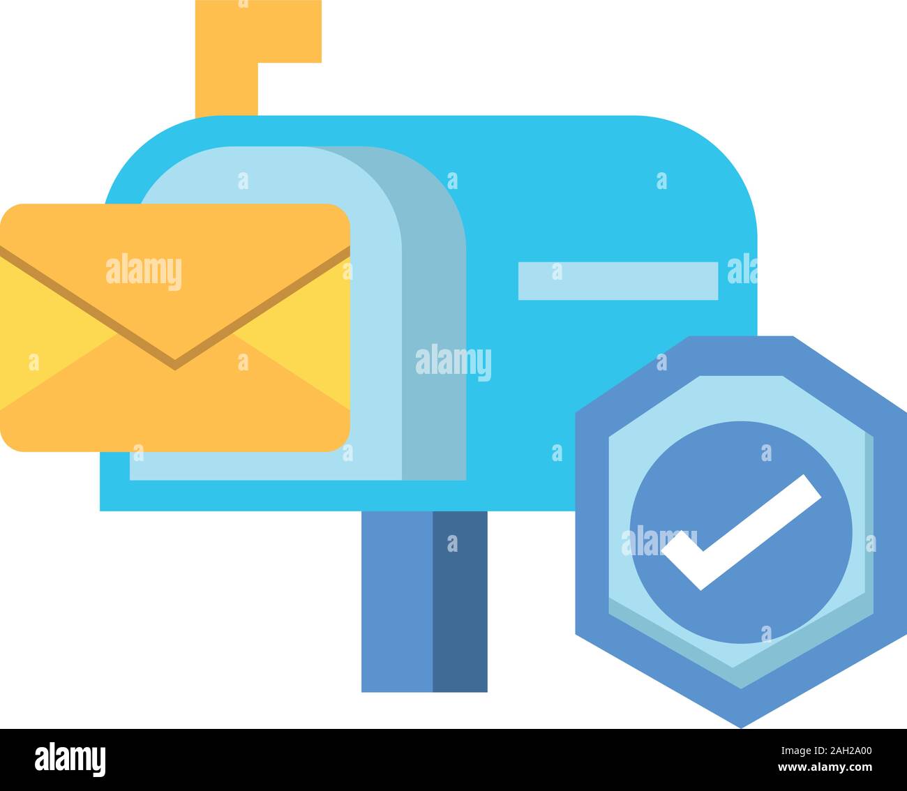 Wood mailbox Stock Vector Images - Alamy