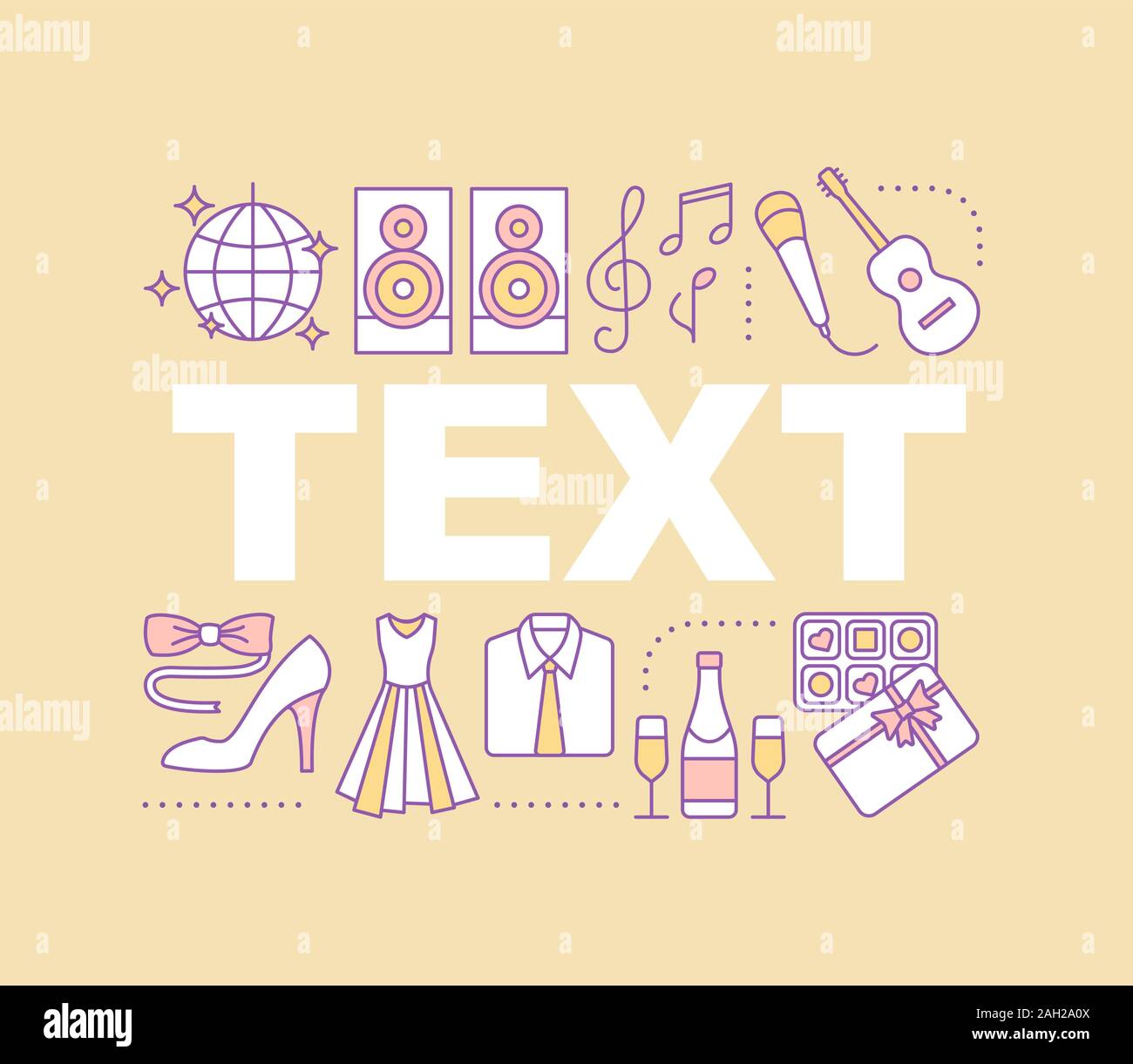 Party word concepts banner. Disco. Holiday celebration. Isolated ...