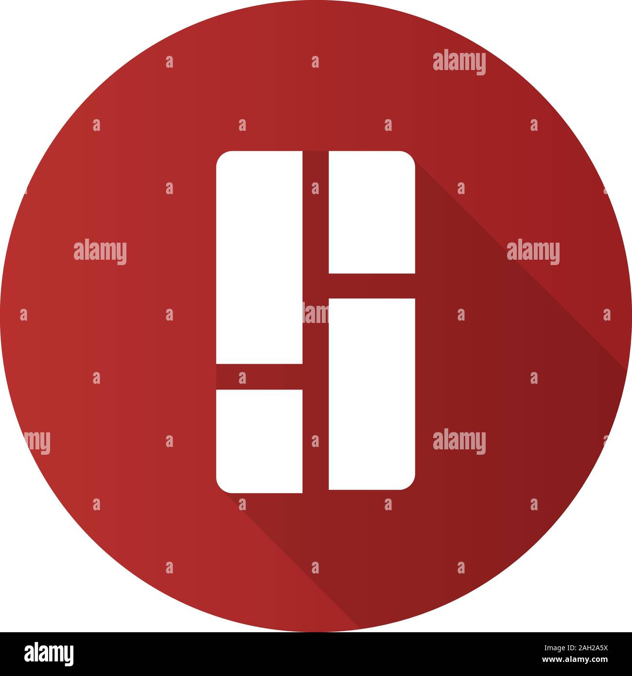 Dashboard flat design long shadow glyph icon. View quilt. Apps grid ...
