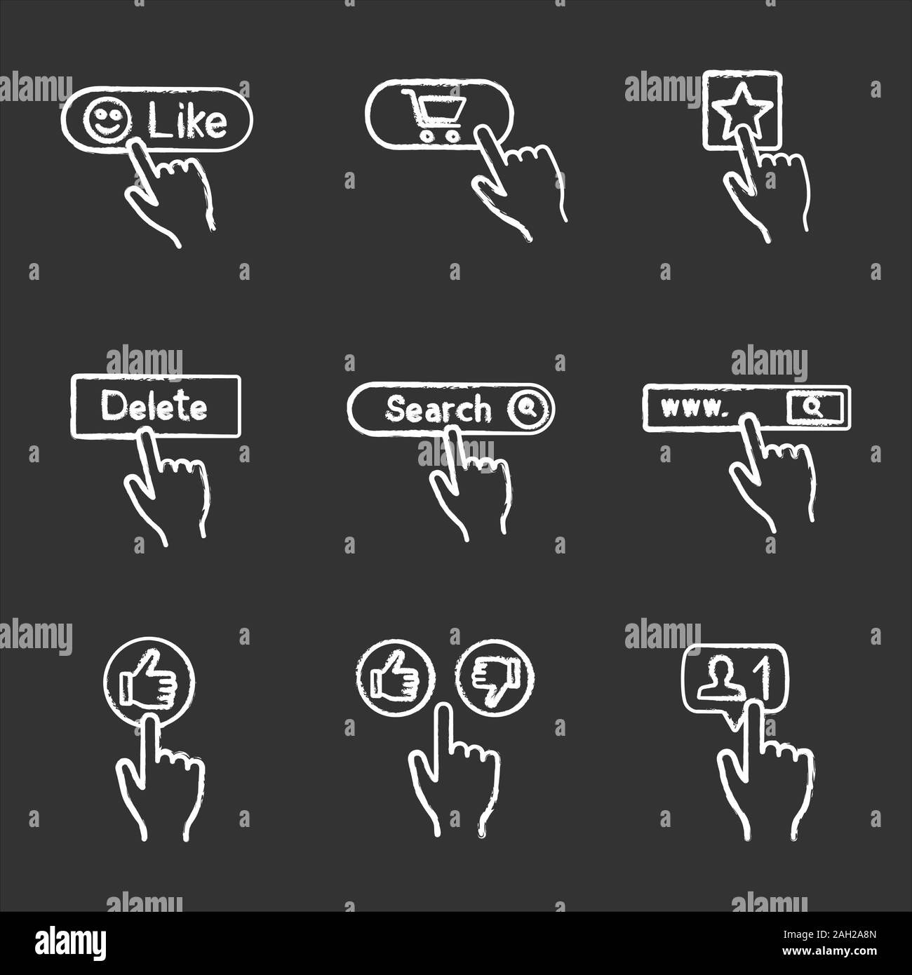 Hand cursor delete button hi-res stock photography and images - Alamy
