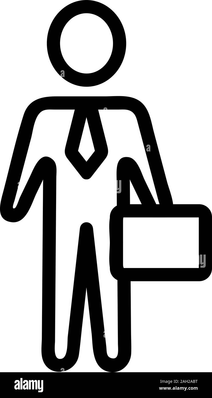 director of the firm icon vector. Isolated contour symbol illustration ...