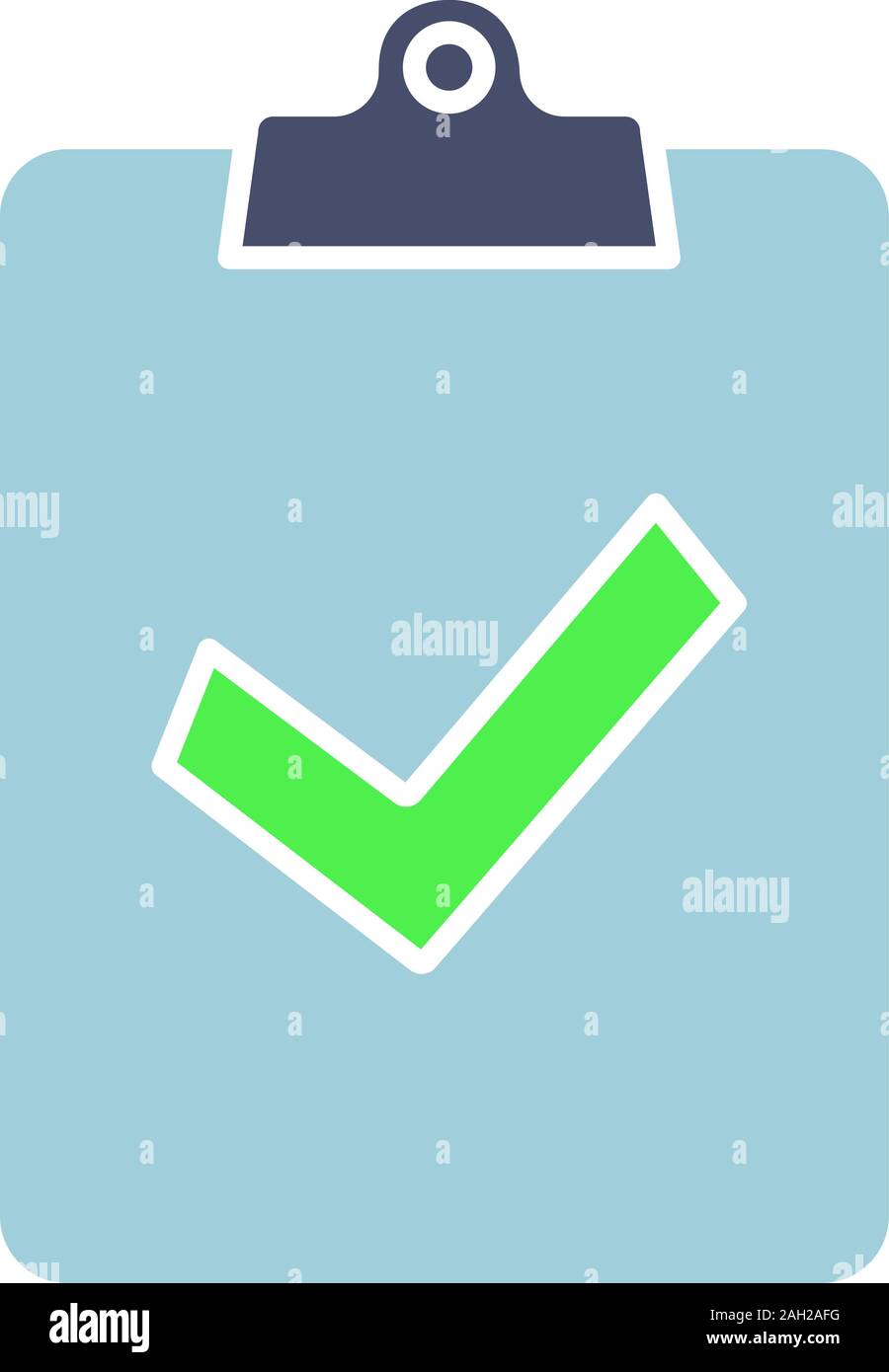 Assignment turned in glyph color icon. Silhouette symbol on white ...