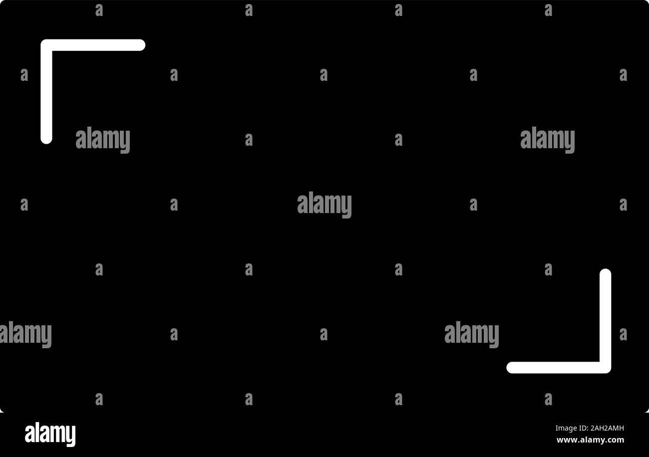 Aspect ratio glyph icon. Silhouette symbol. Screen size. Negative space ...