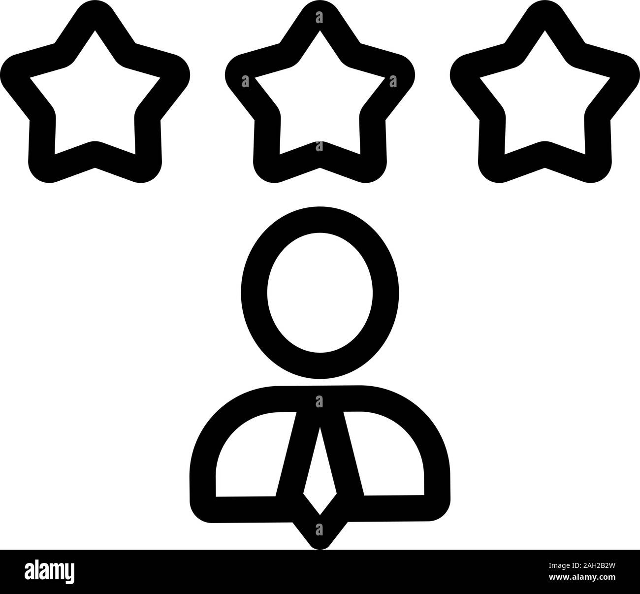 Employee vector icon skills. Isolated contour symbol illustration Stock ...