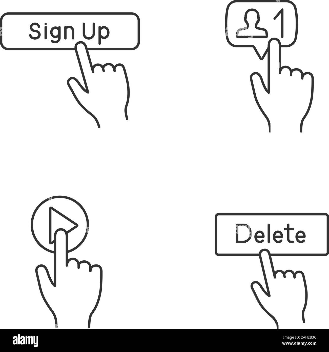 Hand cursor delete button hi-res stock photography and images - Alamy