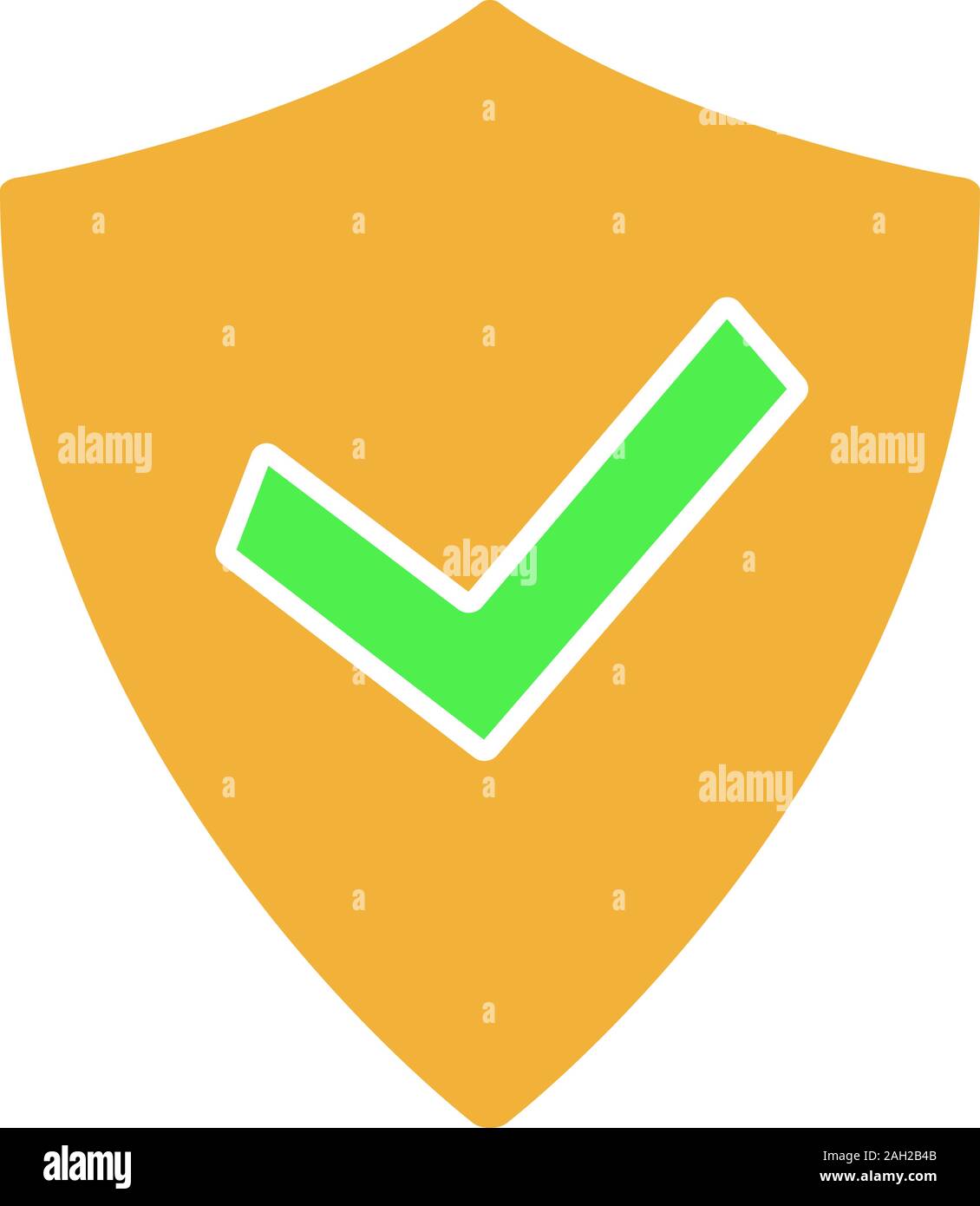 Verified user glyph color icon. Silhouette symbol on white background ...