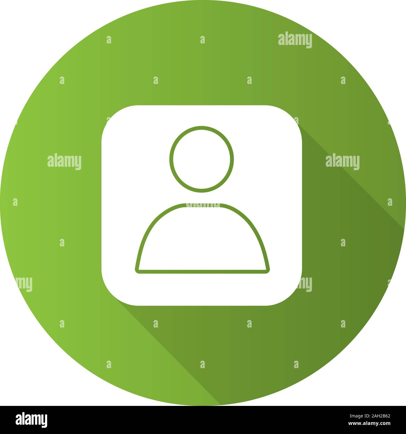 User account box flat design long shadow glyph icon. Profile. Vector ...