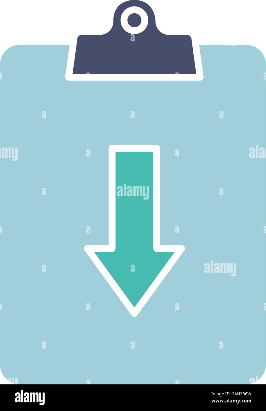 Assignment returned glyph color icon. Silhouette symbol on white ...