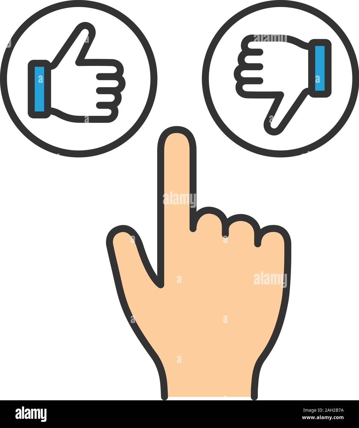 Thumbs up and down emoji Stock Vector Images - Alamy