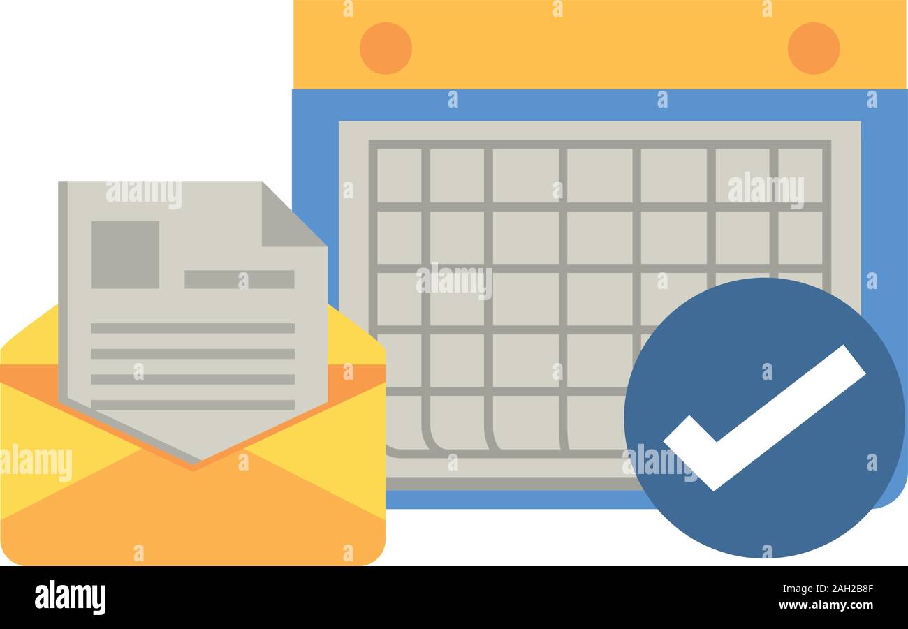 calendar reminder date with chek symbol Stock Vector Image & Art - Alamy