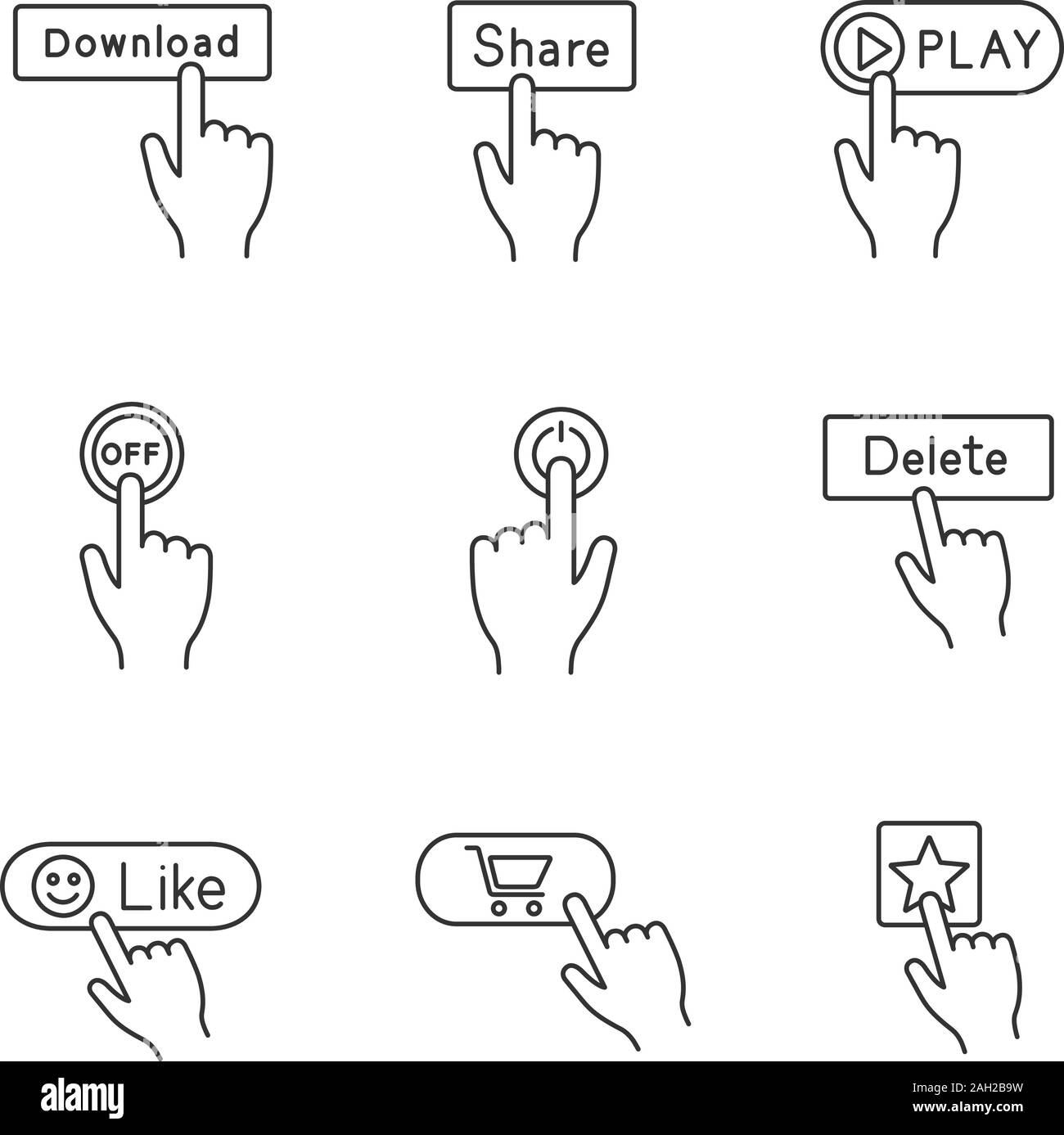 Hand cursor delete button hi-res stock photography and images - Alamy