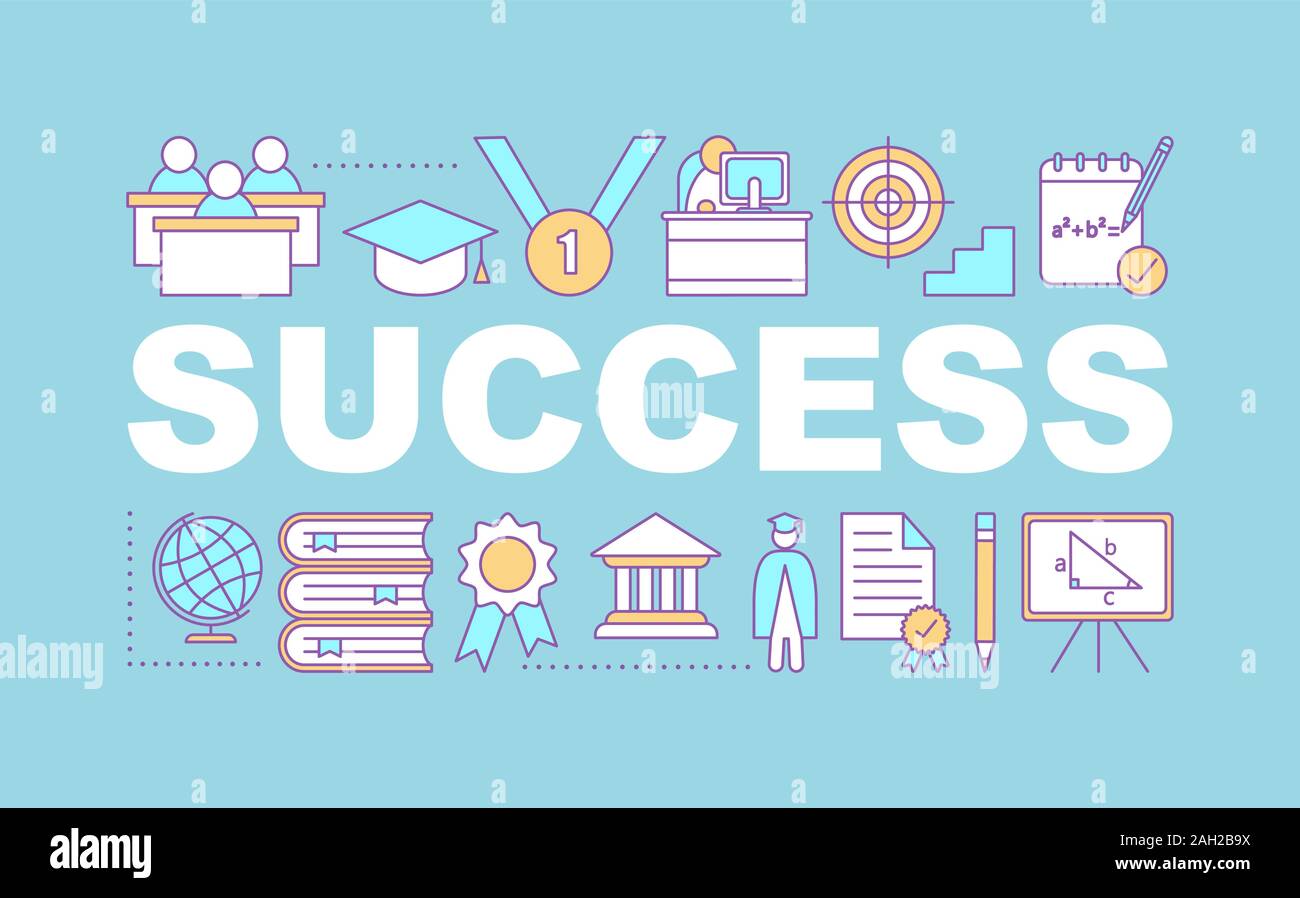 Success word concepts banner. Education. Goal achieving. Isolated ...